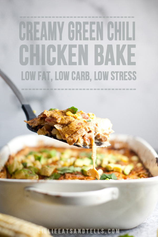 Creamy Green Chili Chicken Bake - Lillie Eats and Tells