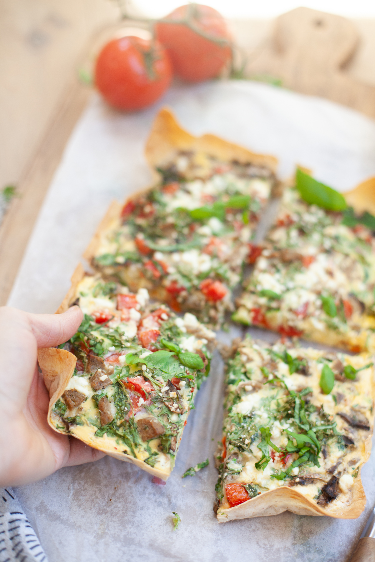 Garden Veggie Quiche for One - Lillie Eats and Tells