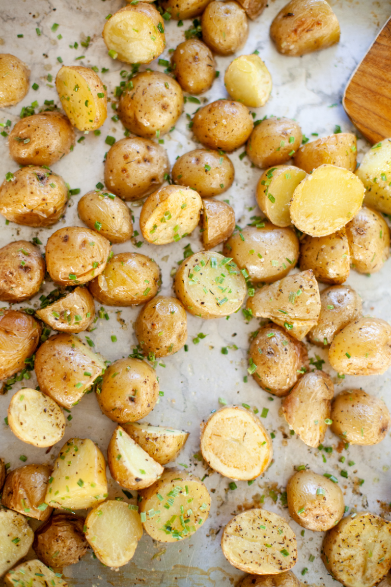 Lightened-Up Roasted Baby Potatoes - Lillie Eats and Tells