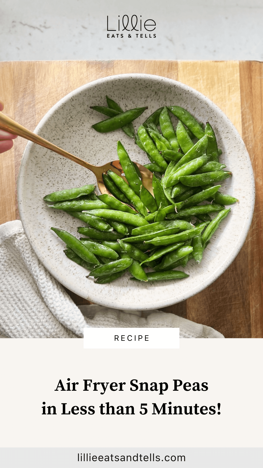 Simple Air Fryer Snap Peas - Lillie Eats and Tells