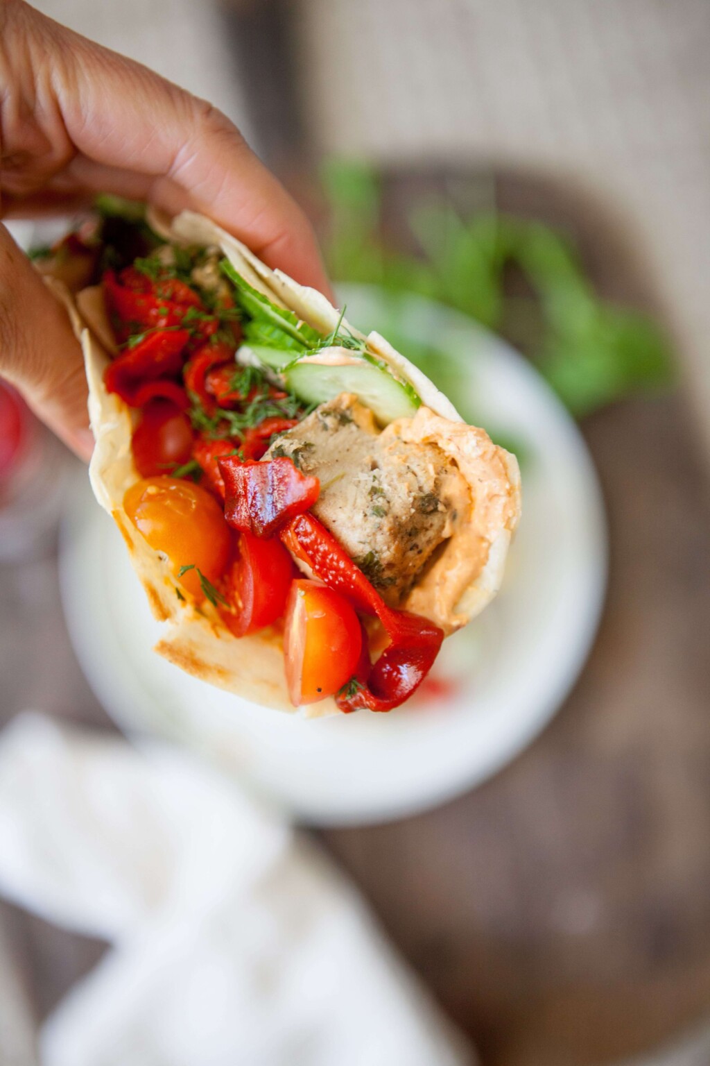 Harissa Feta Chicken Wraps - Lillie Eats and Tells