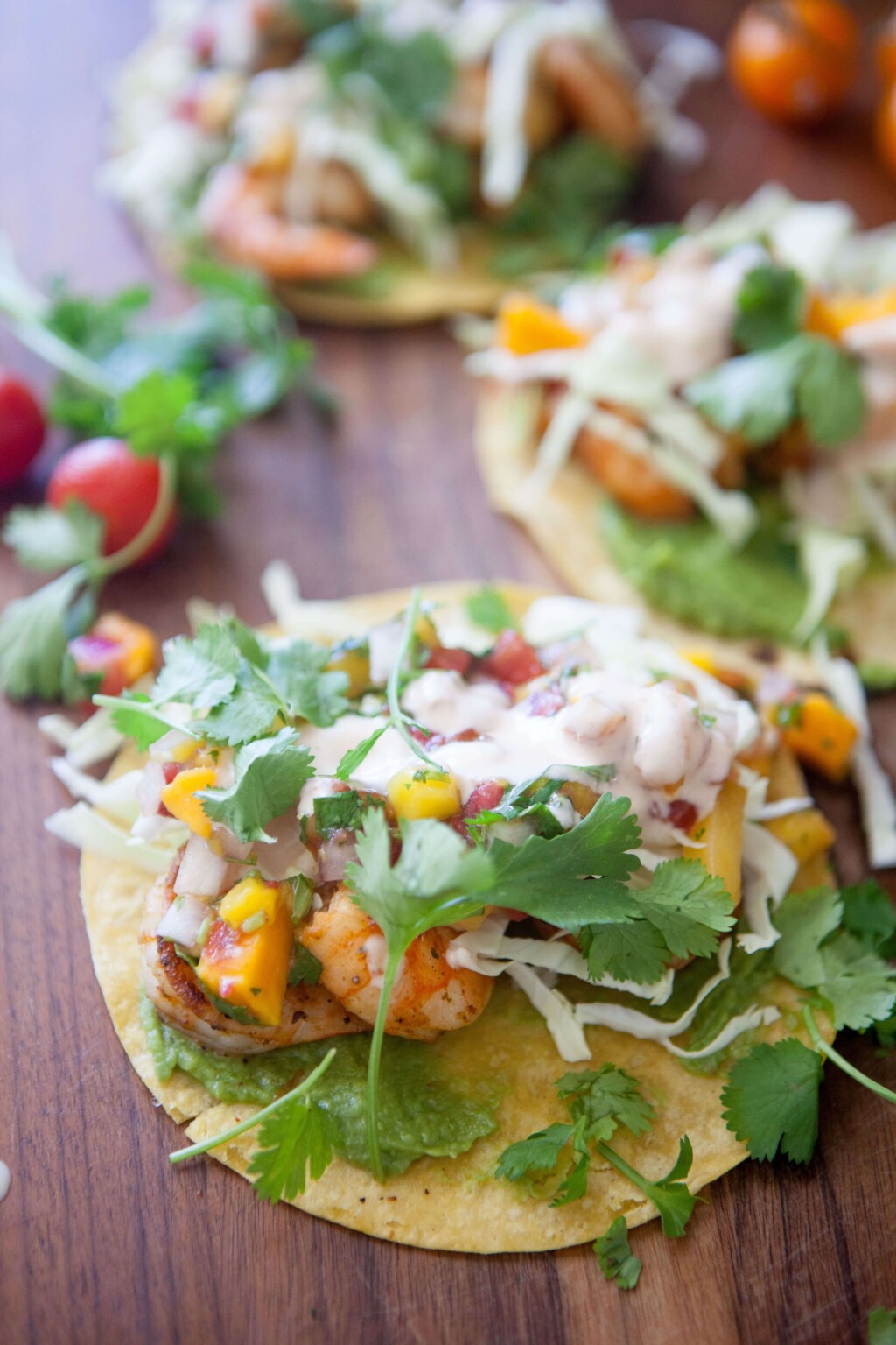 Easy Shrimp Tacos with Garlic Chipotle Drizzle - Lillie Eats and Tells